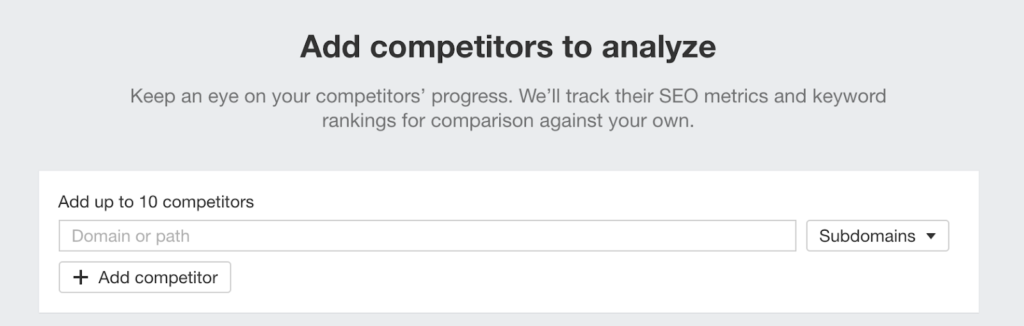 Creating an Ahrefs project: Use my roadmap